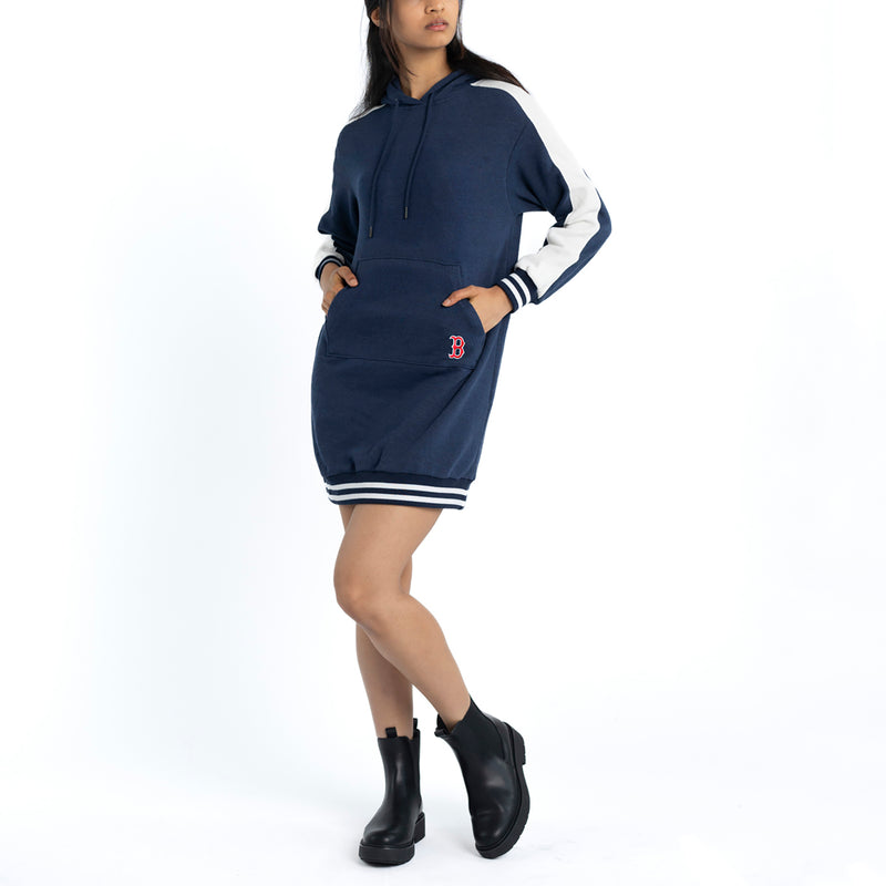 MARA OVERSIZED HOODIE DRESS - Boston Red Sox – Lusso Style