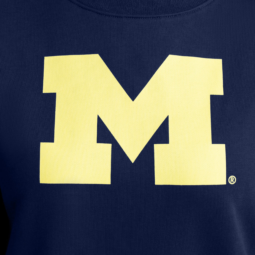 MIRANDA OVERSIZED FLEECE CREW - Univ. of Michigan Wolverines – Lusso Style