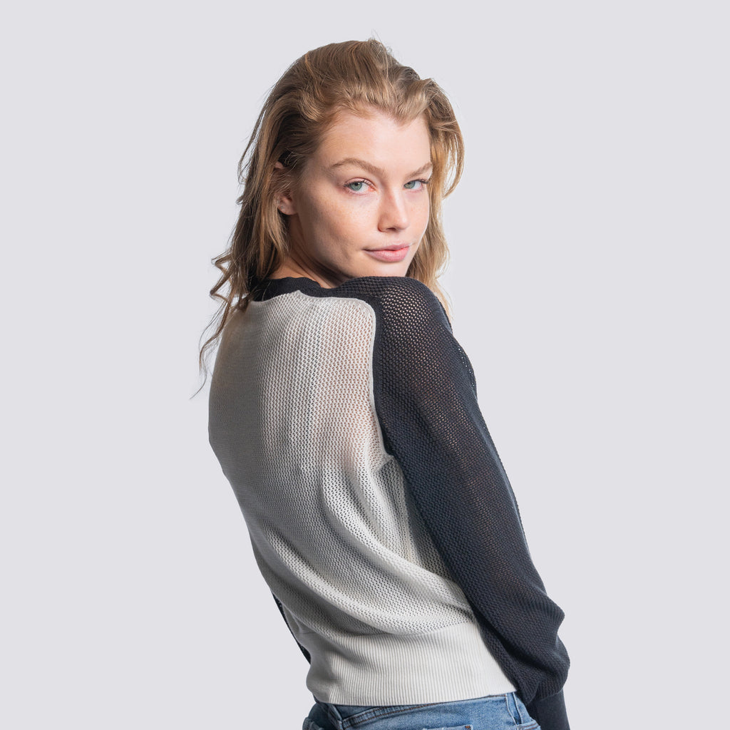 SERAPHINA MESH RAGLAN SWEATER - Los Angeles Dodgers – Lusso Style